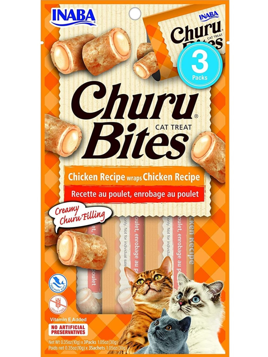 Inaba Cat Snack Churu Bites Chicken Recipe Wraps Tuna Recipe - Animals ...